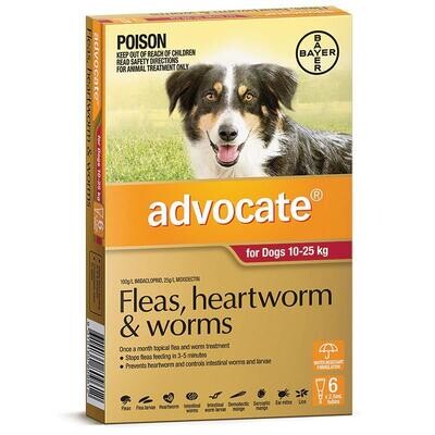 Advocate Large Dog (6 Pack) 10-25kg