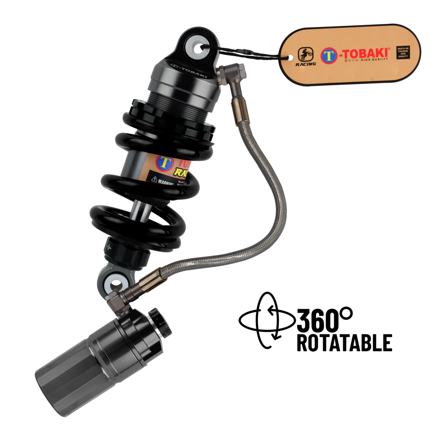 TOBAKI RACING GAS MONOSHOCK Y16ZR/Y15ZR/LC135 (ROTATABLE 360°)(GREY TANK)