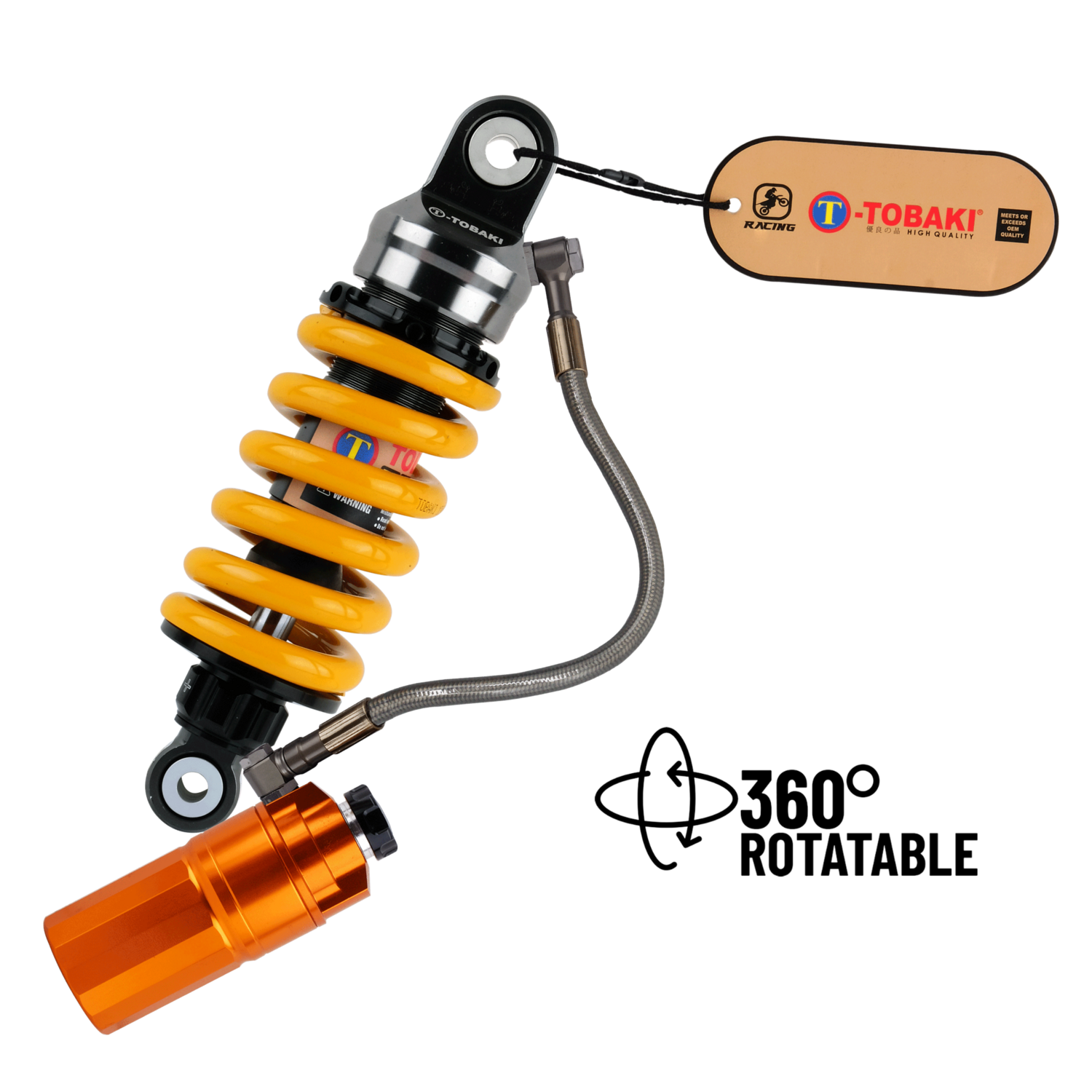 TOBAKI RACING GAS MONOSHOCK RS150R (ROTATABLE 360°)(GOLD TANK)