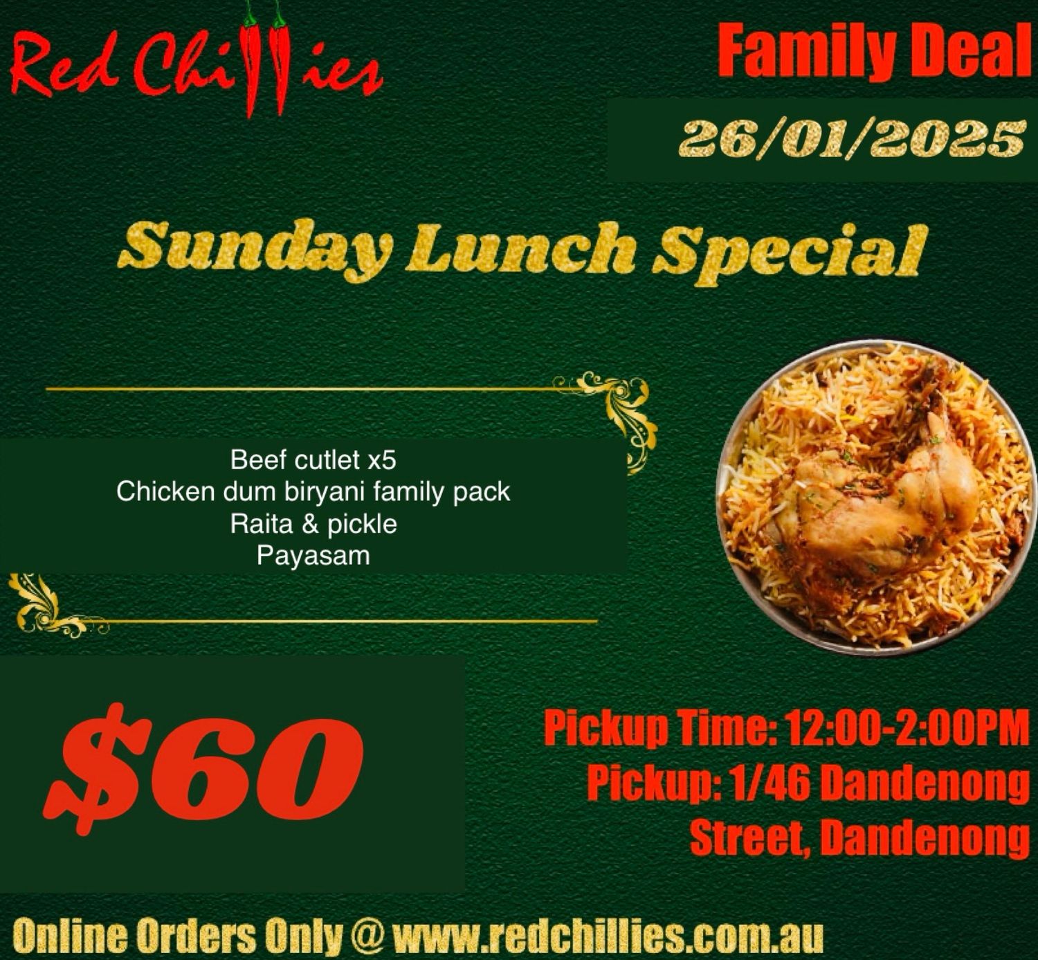 Saturday Dinner Special