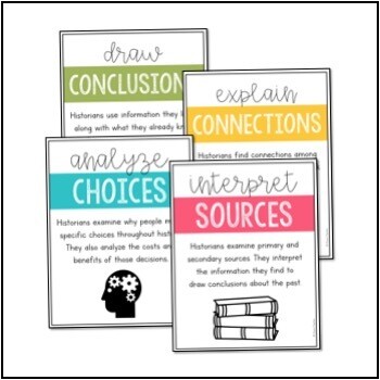 Social Studies Critical Thinking Posters