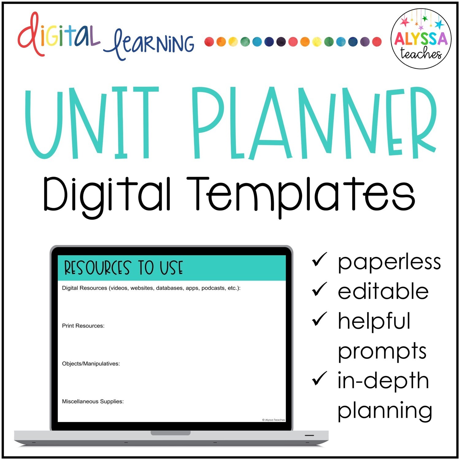 Digital Unit Plan Templates