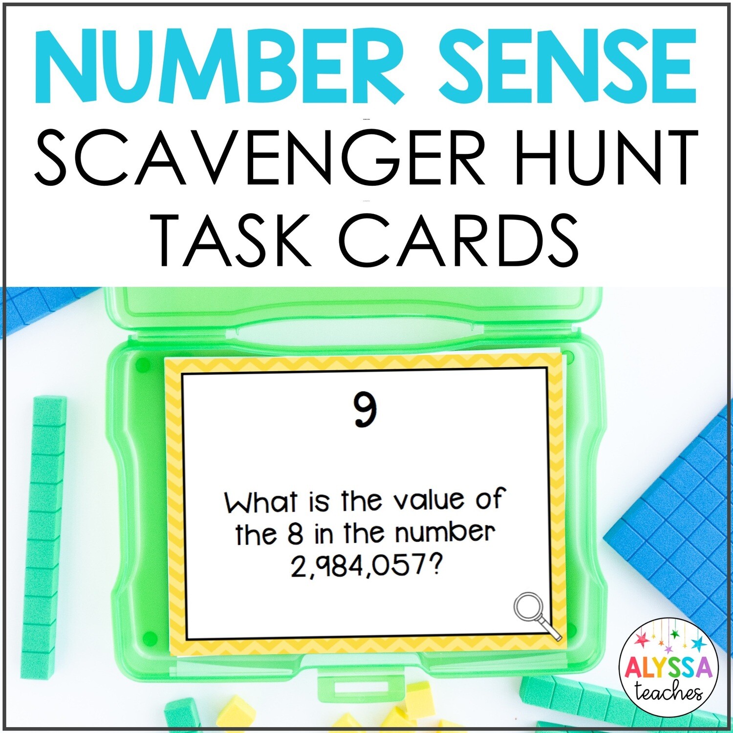 Place Value Scavenger Hunt Task Cards for 4th Grade