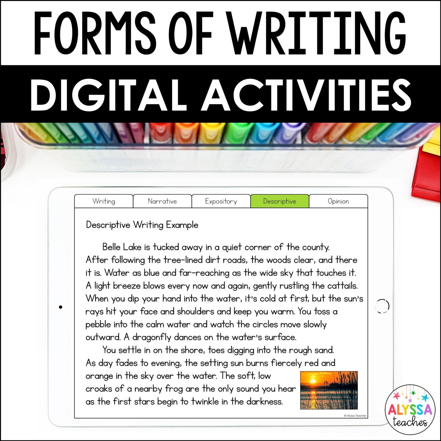 Forms of Writing Digital Activities | Narrative, Expository, Opinion ...