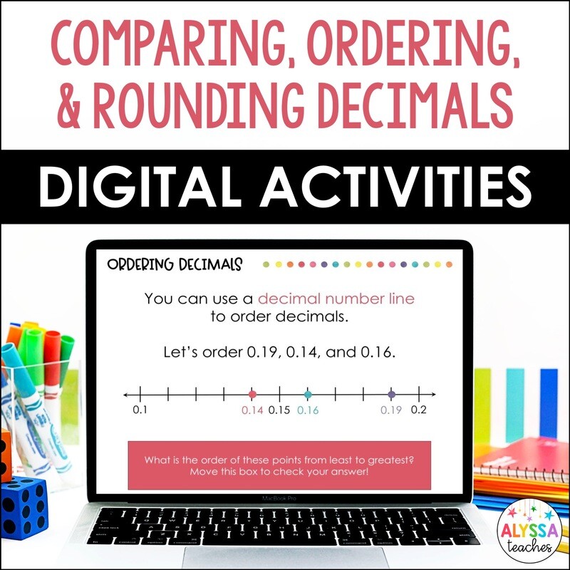 Digital Rounding, Comparing, Ordering Decimals Activities