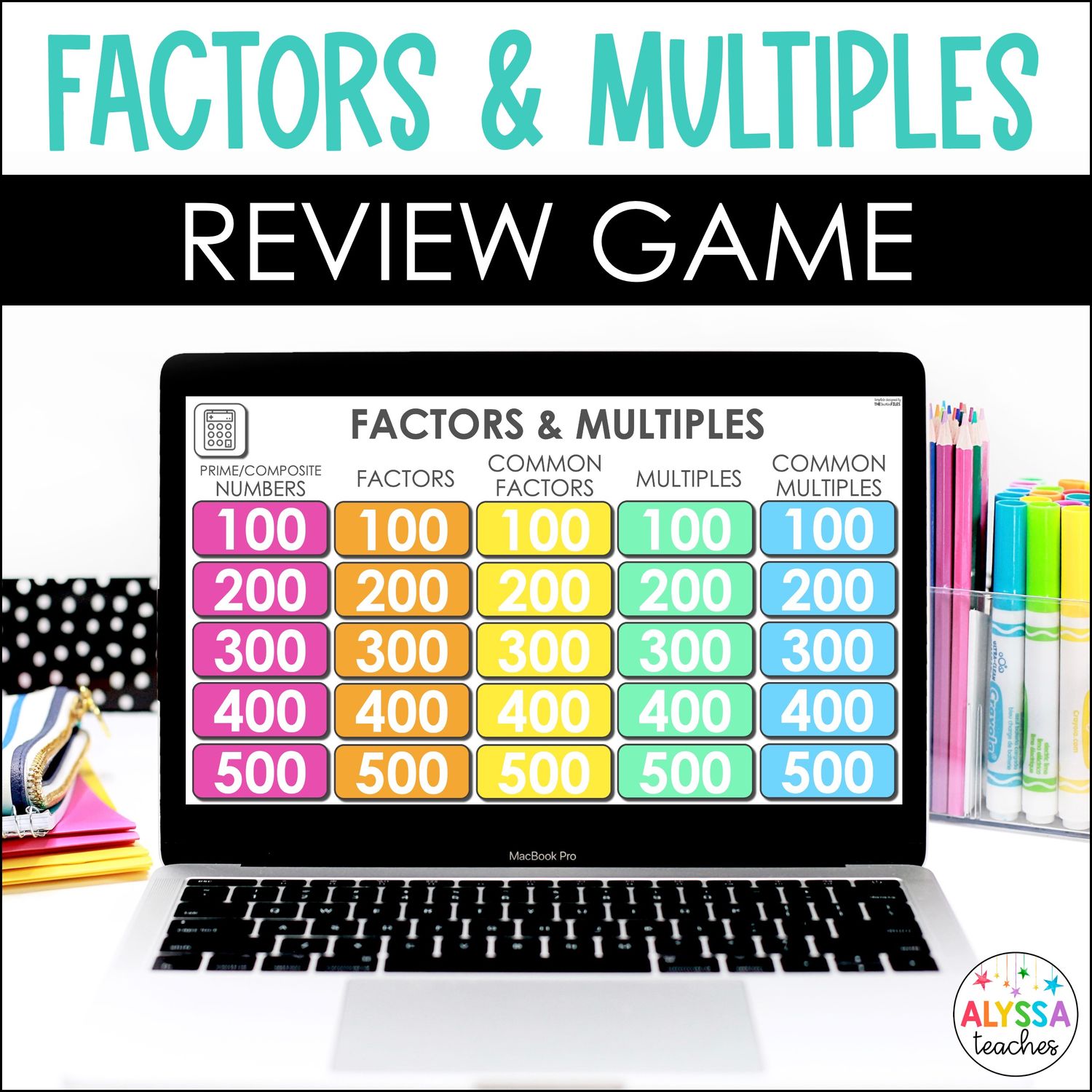 Digital Factors and Multiples Review Game