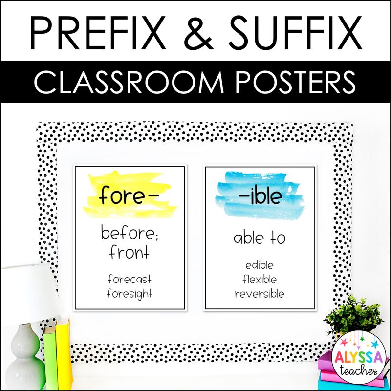 Prefix and Suffix Posters