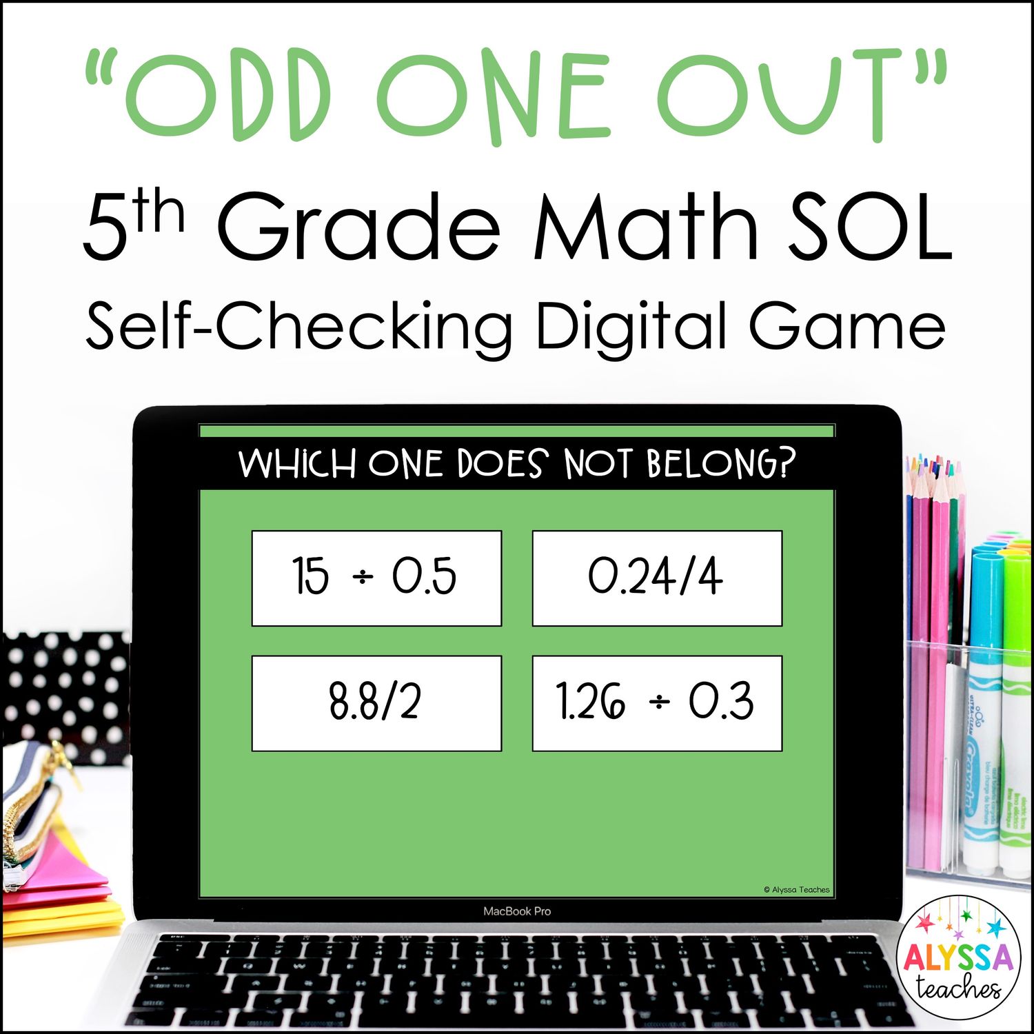 Digital 5th Grade Math SOL Review Game