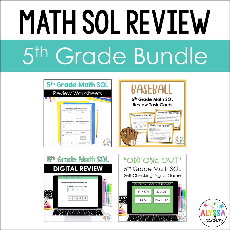 Math SOL Review Resources – Store – Alyssa Teaches