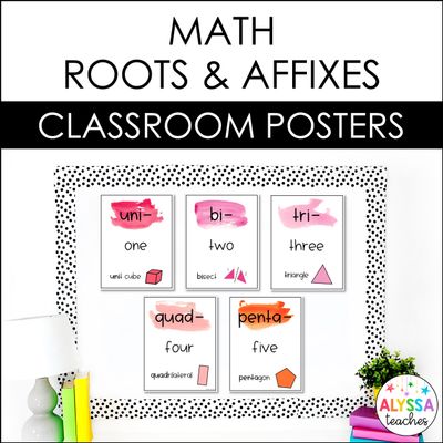 Math Roots and Affixes Posters (Grades 3-6)