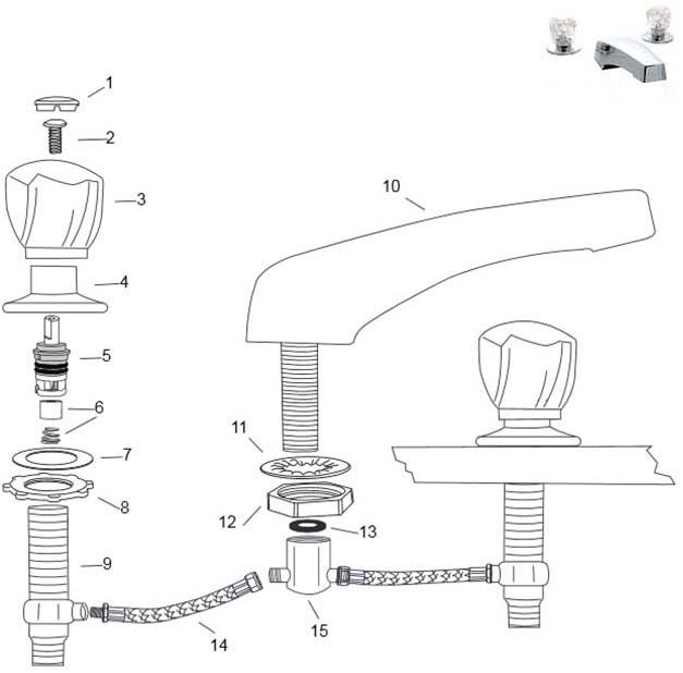GARDEN TUB FAUCET - ADJUSTABLE (Phoenix)