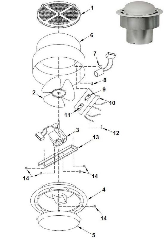 LIGHTED VENT FAN (V2244) VENTLINE