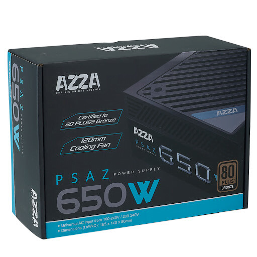 Fuente de Poder Gamer AZZA PSAZ 650W 80 Plus Bronze
