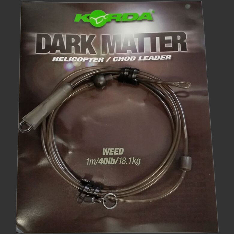 Korda Dark Matter Leader Helicopter/Chod Weed 40lb – Hengelsport De ...