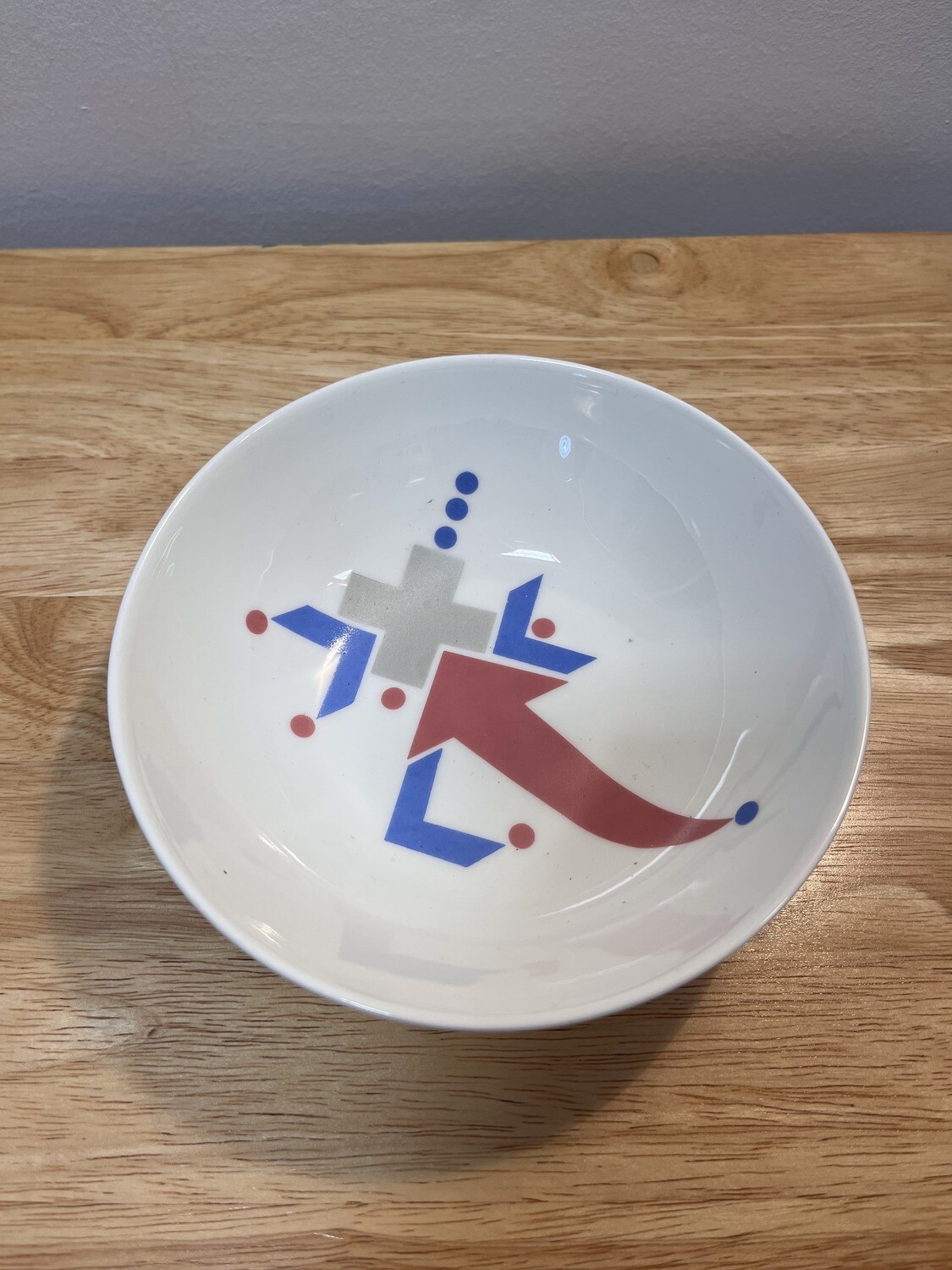 Laura Lightbody Small Ceramic Bowl pink, grey and blue