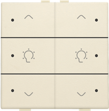 Niko Home Control dubbele dimbediening LED, cream - Store - Omni-Electric