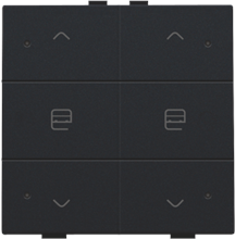 Dubbele motorsturingsbediening met led voor Niko Home Control, black ...
