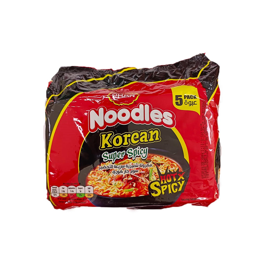SALE - PRAN NOODLES KOREAN SUPER SPICY 5 PACK