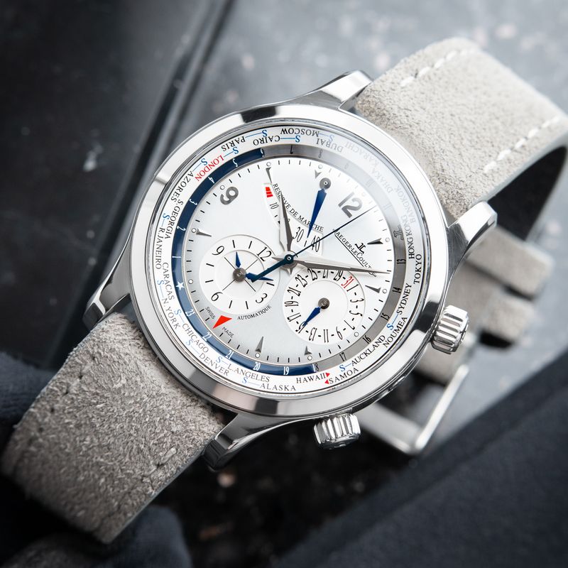 Jaeger-LeCoultre Master Control Geographic World Time Steel Silver 41.5mm