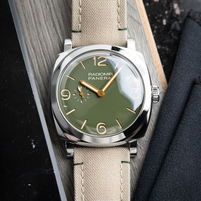 Panerai Radiomir 1940 Green Dial Steel Micro-Rotor Automatic PAM995 45mm