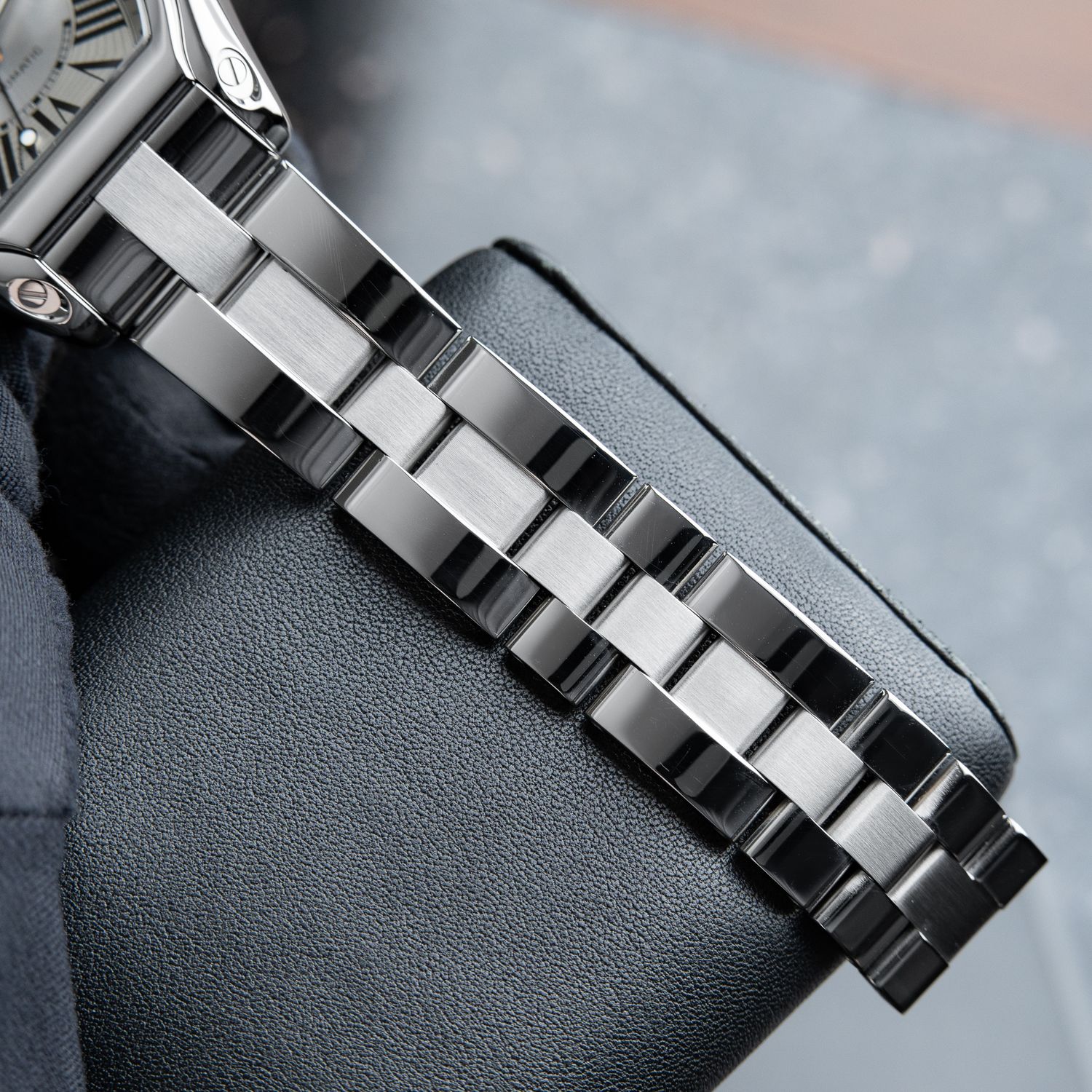 Cartier Roadster GMT XL Date Silver Dial Steel Bracelet Automatic 43