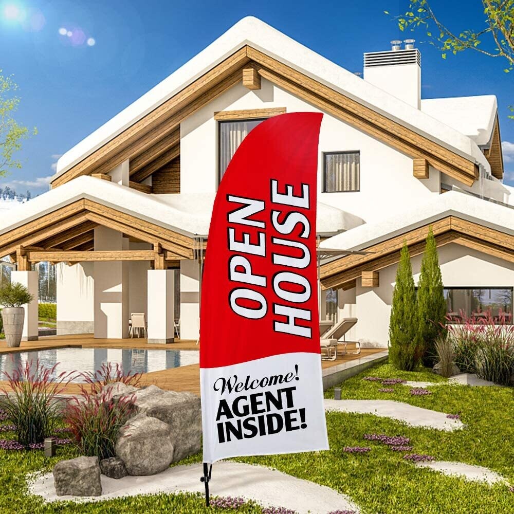 OPEN HOUSE FEATHER FLAG