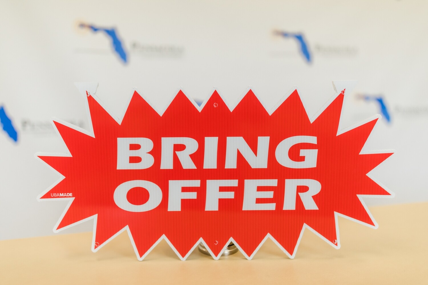 BRING OFFER STARBURST SIGN