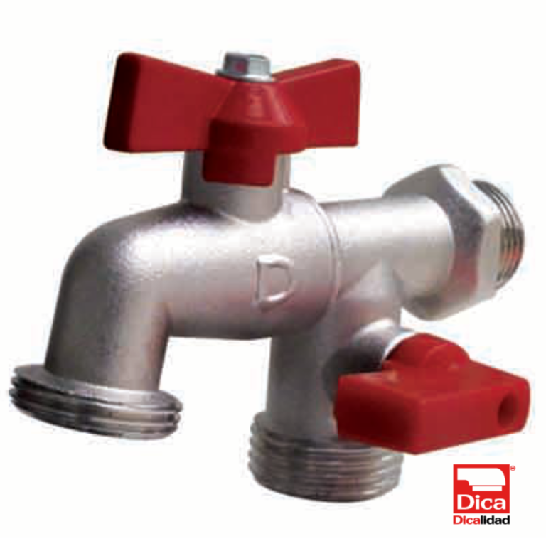 Llave doble de esfera para lavanderia MOD 4020D