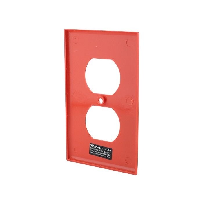 Placa para contacto dúplex naranja 4299
