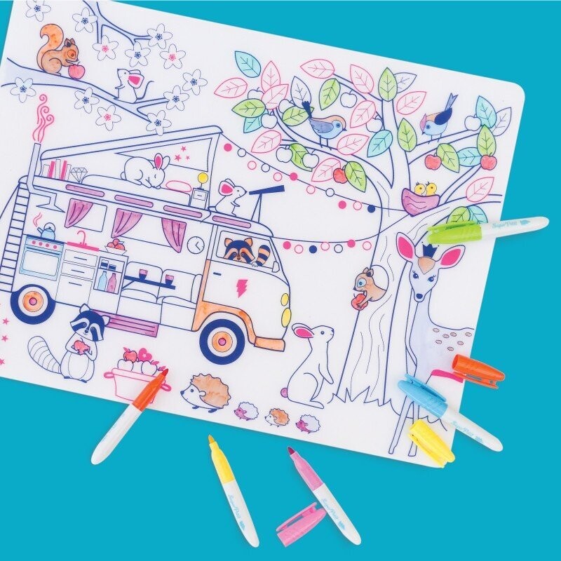 Set de table à colorier "dream van" - Super Petit
