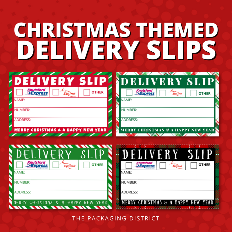 Christmas Themed Delivery Slips (Assorted Stripes)