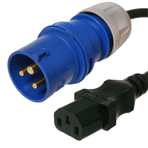 Ronbar P16324 240 VOLT 16 AMP 3 Pin Industrial Plug For Pin In-Line Caravan Male Plug With 3m ...