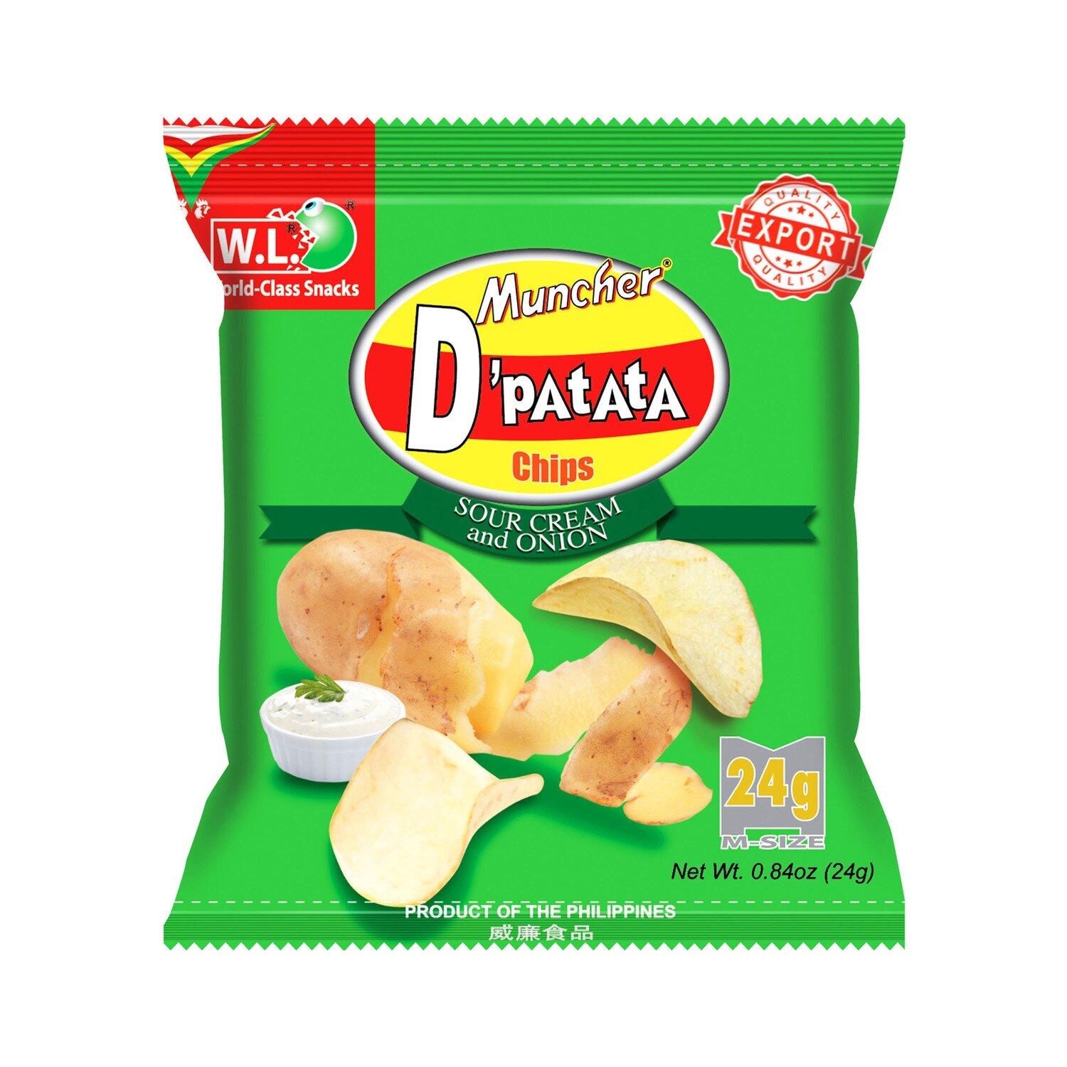 Muncher D'Patata Chips Sour Cream 24g