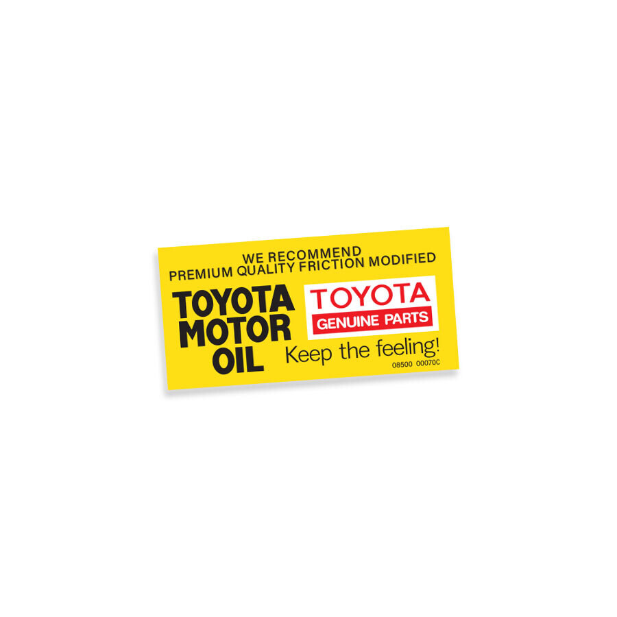 TOYOTA MOTOR OIL DECAL(TRADEMARKED)