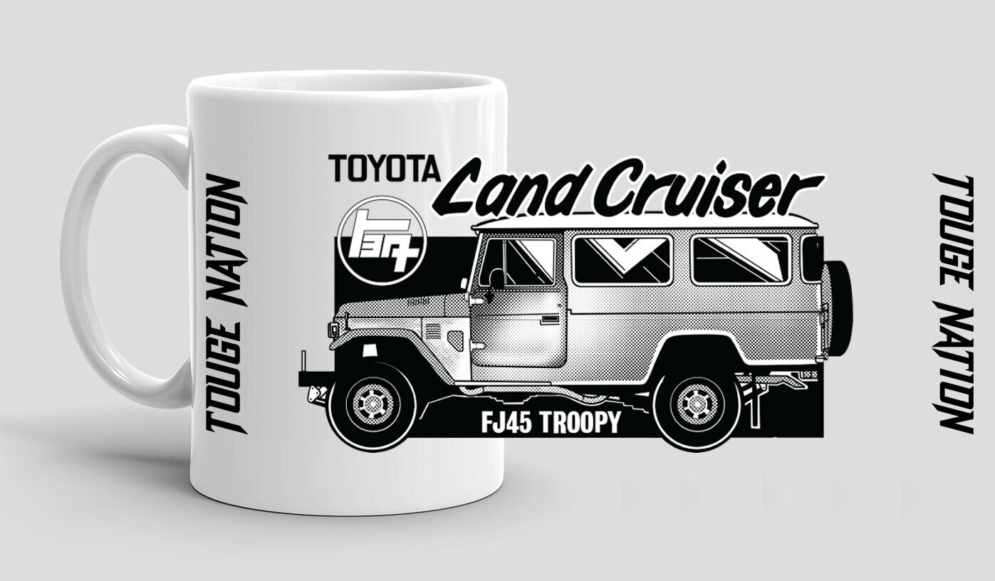 TOUGE NATION COFFEE MUG : TOYOTA LAND CRUISER FJ45 TROOPY(TRADEMARKED)