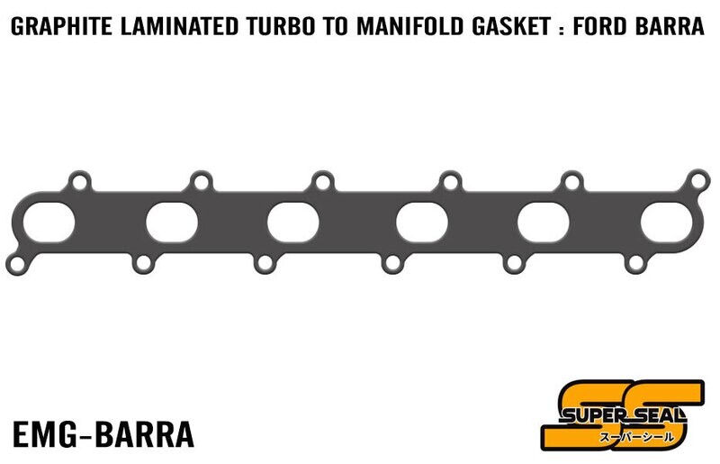 SUPER SEAL GRAPHITE LAMINATED EXHAUST MANIFOLD GASKET : FORD BARRA (182 ...