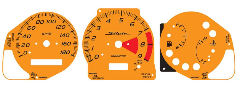 INSTRUMENTATION OVERLAY SET : NISSAN SILVIA (S15 B-PACKAGE)