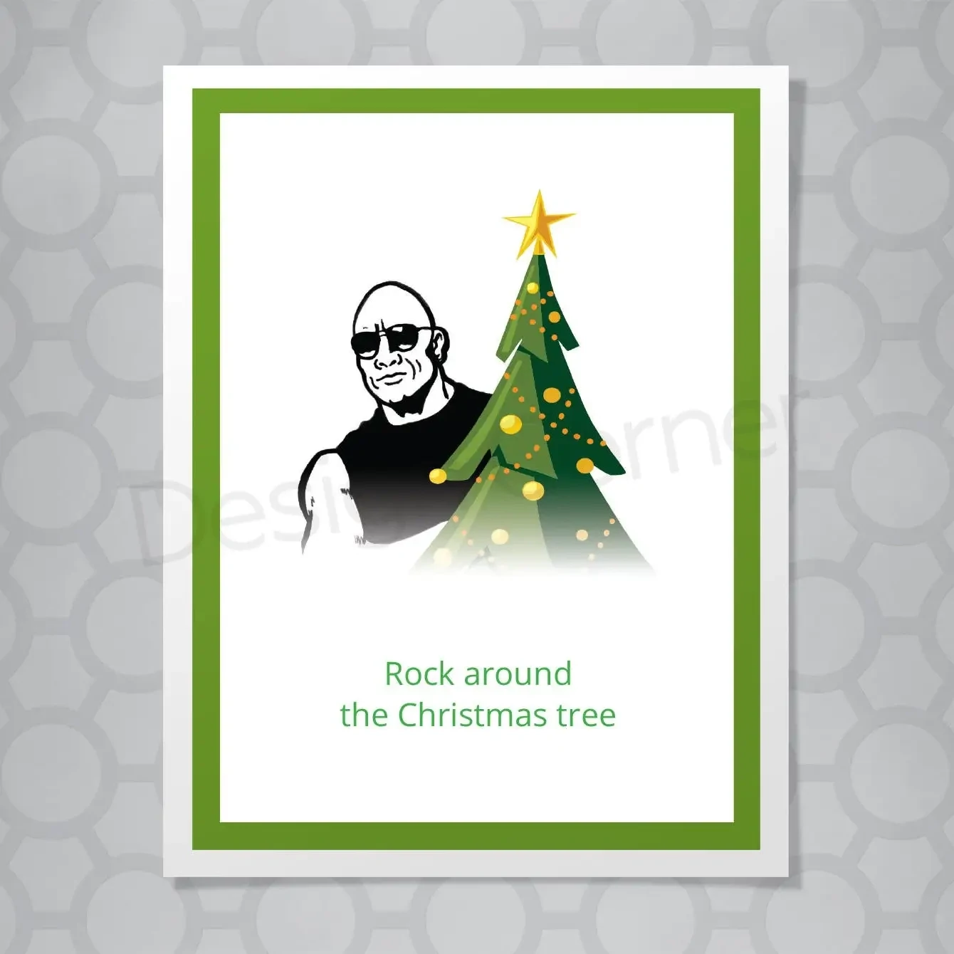 Rock Around The Christmas Tree Card