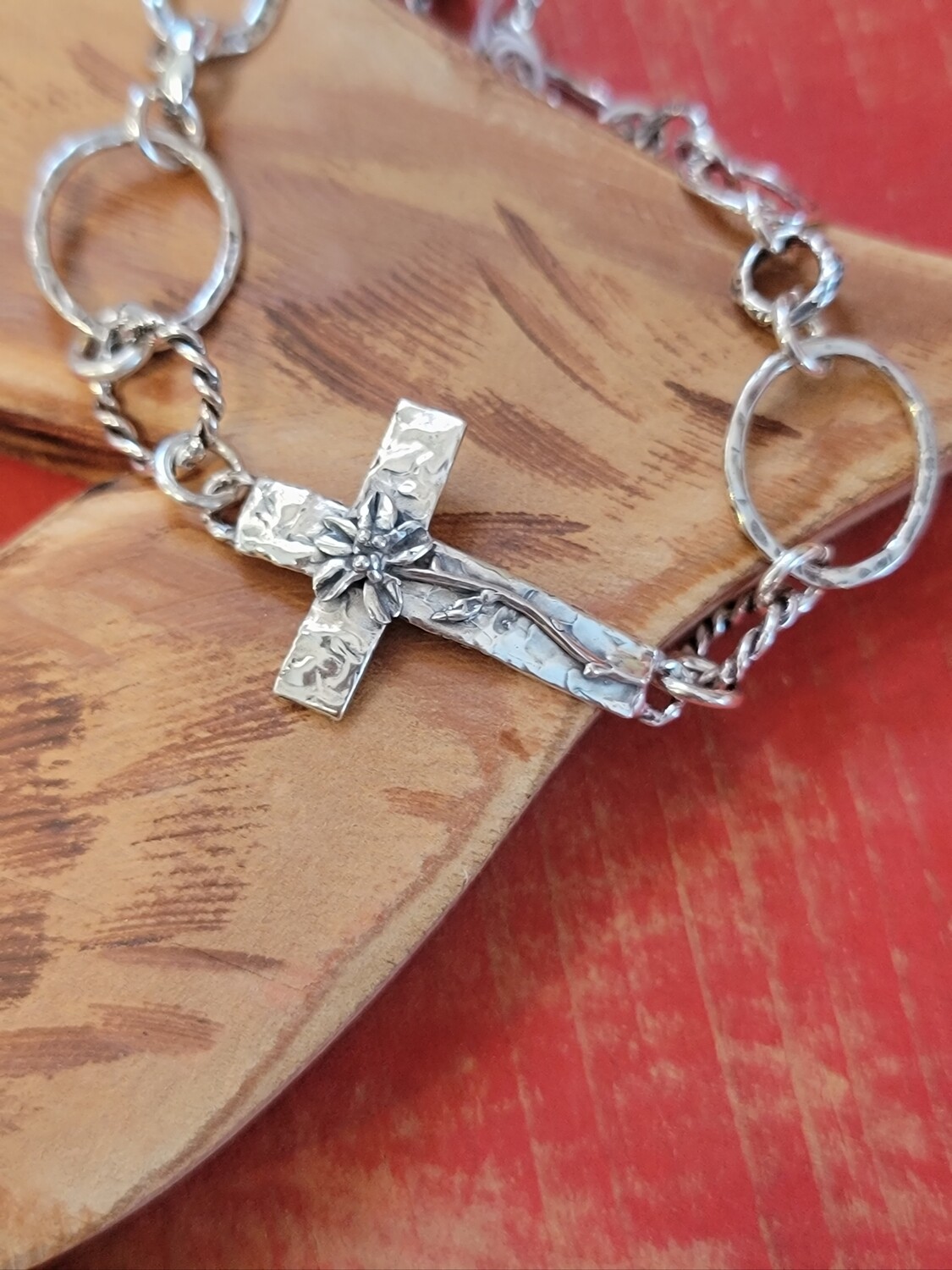 Flower Sterling Cross