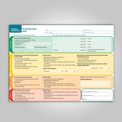 COPD Action Plan (Te Reo Māori) - 1 Pack