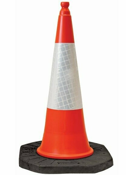 Traffic Cone 1m High ropes posts retractable barriers queue queuing ...