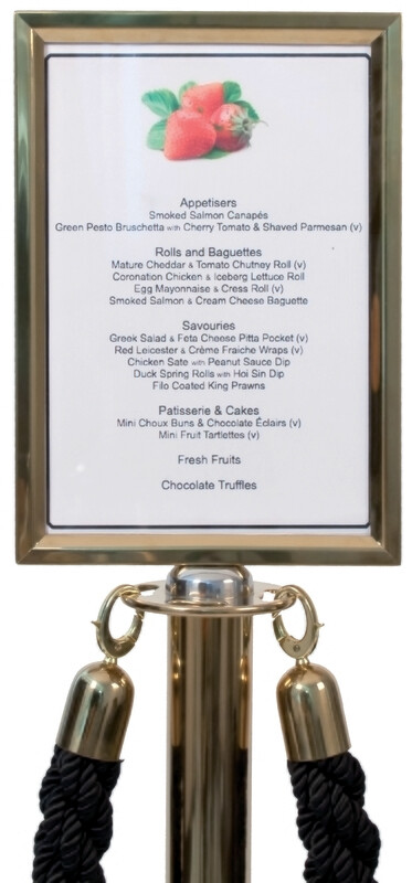 Sign Holder A4 Classic Gold Barrier Post Stanchion ropes retractable ...