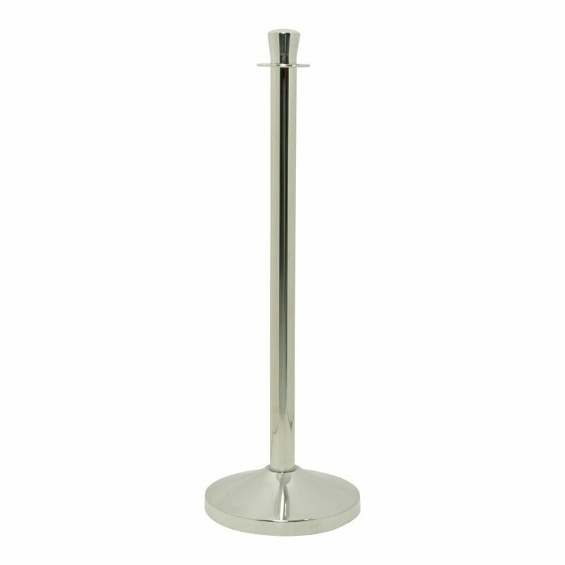 Classic Chrome Barrier Post Stanchion ropes queue retractable