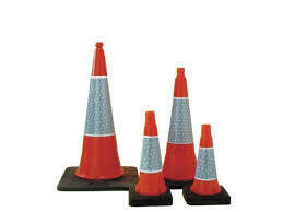 Traffic Cones "No Parking" ropes posts retractable barriers queue
