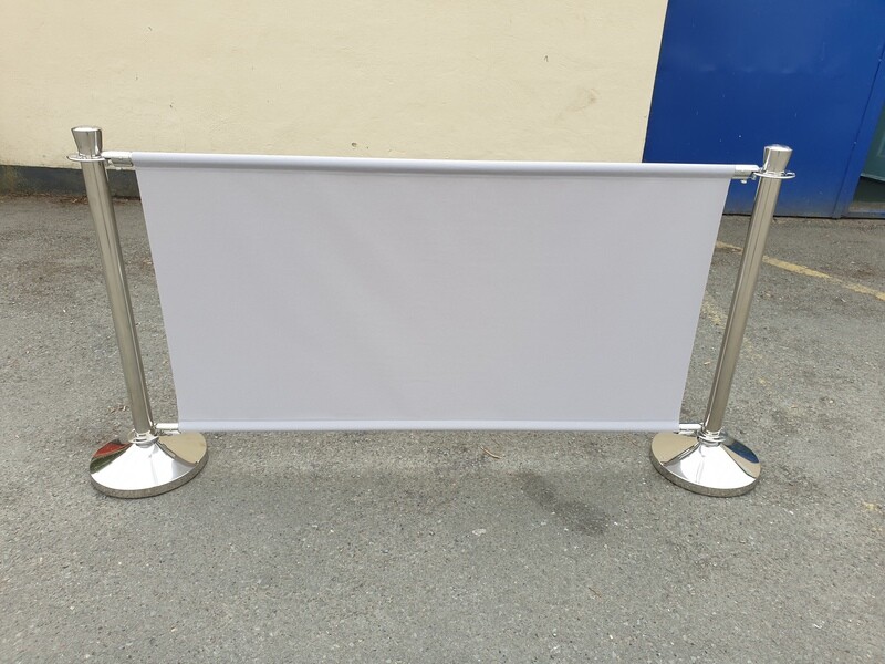 Cafe Barrier Banner ropes posts queue queuing tensa stanchion