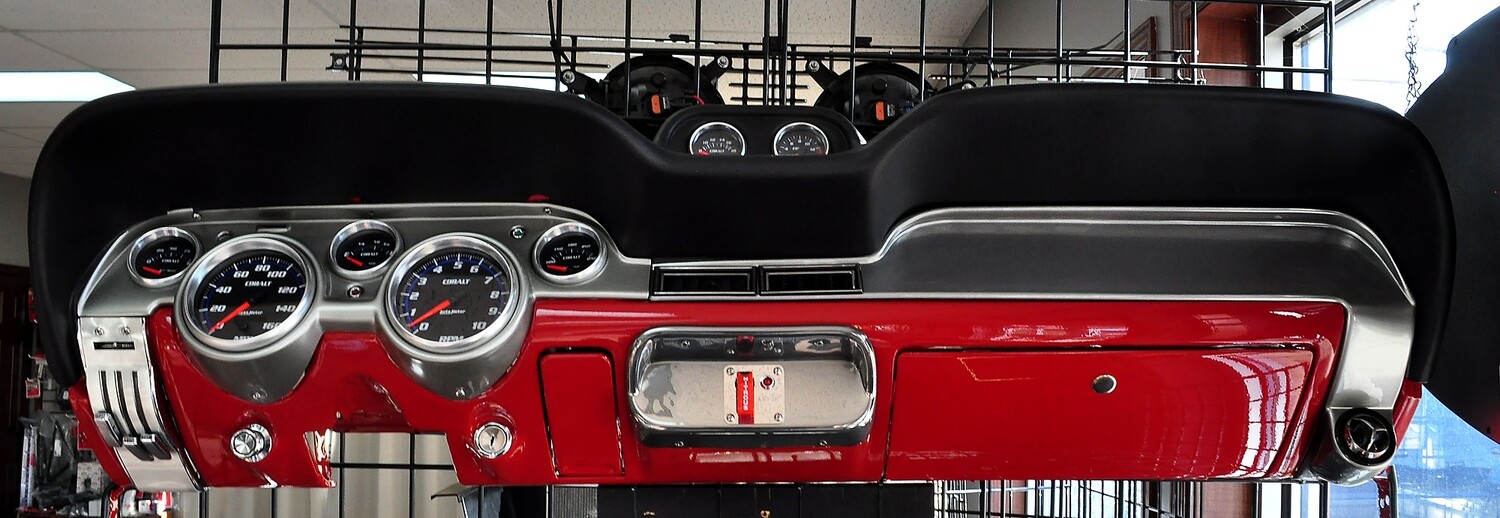 1967 Mustang Red Dash Pad