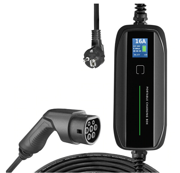 Mobile Ladestation QuickCharge - 10 / 16A 3,6KW 1Phasig – mit 5 Meter ...