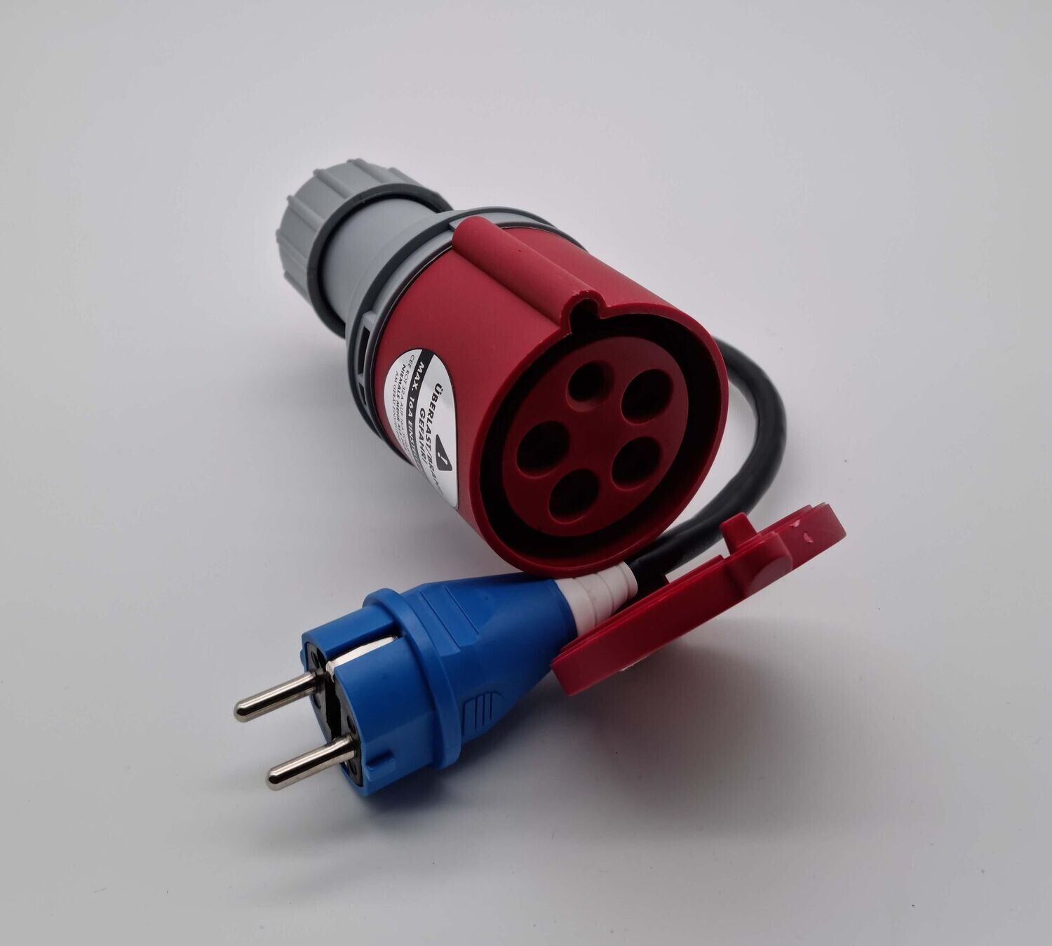 Adapterkabel | Schuko zu CEE 32A 5Pole | 3,6kW 1Phasig | 30cm