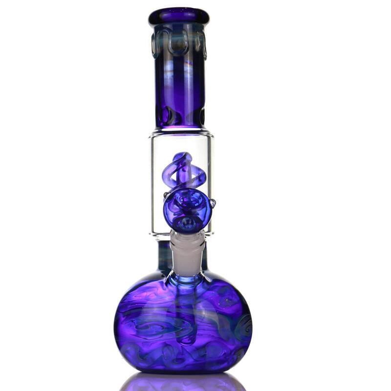 10.5″ Blue Circle Swirl Water Pipe – Store – Alchemy Shop