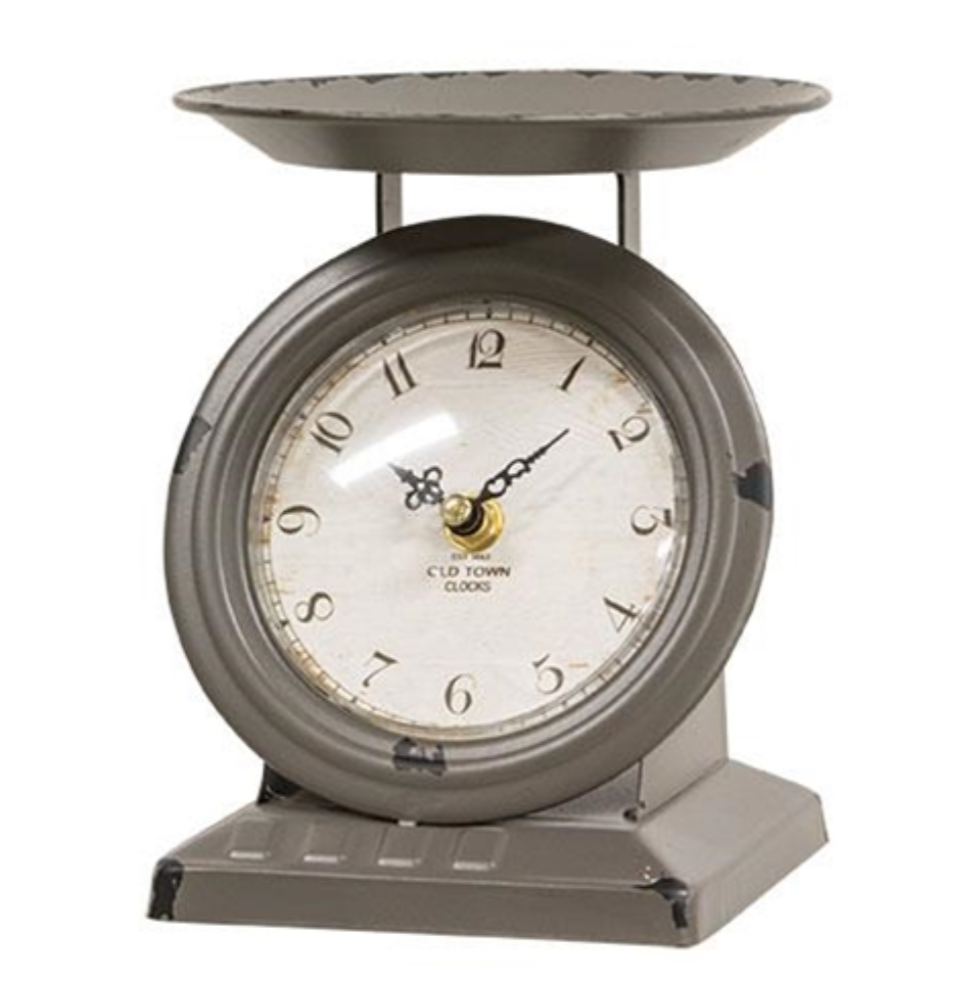 Vintage Dark Gray Old Town Scale Clock